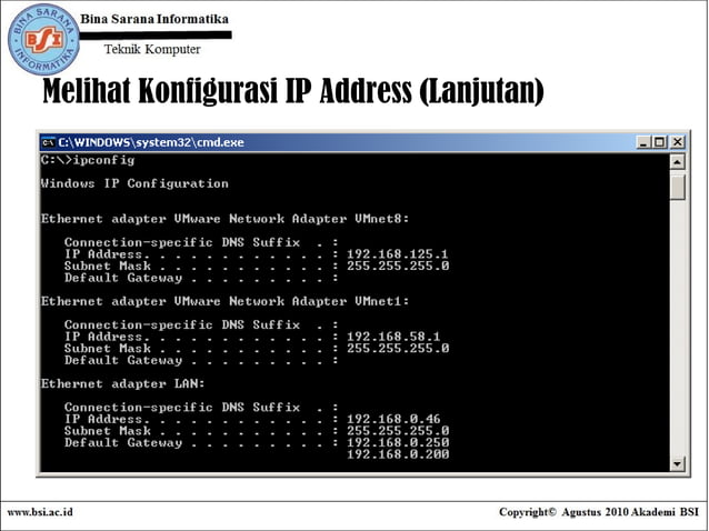 Pertemuan 11 ip address | PPT