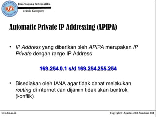 Pertemuan 11 ip address | PPT
