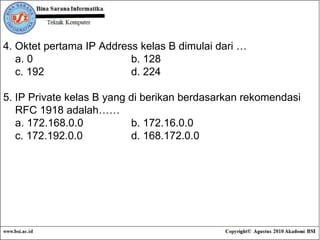 Pertemuan 11 ip address | PPT