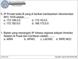 Pertemuan 11 ip address | PPT