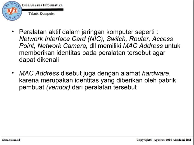 Pertemuan 11 ip address | PPT