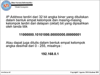 Pertemuan 11 ip address | PPT