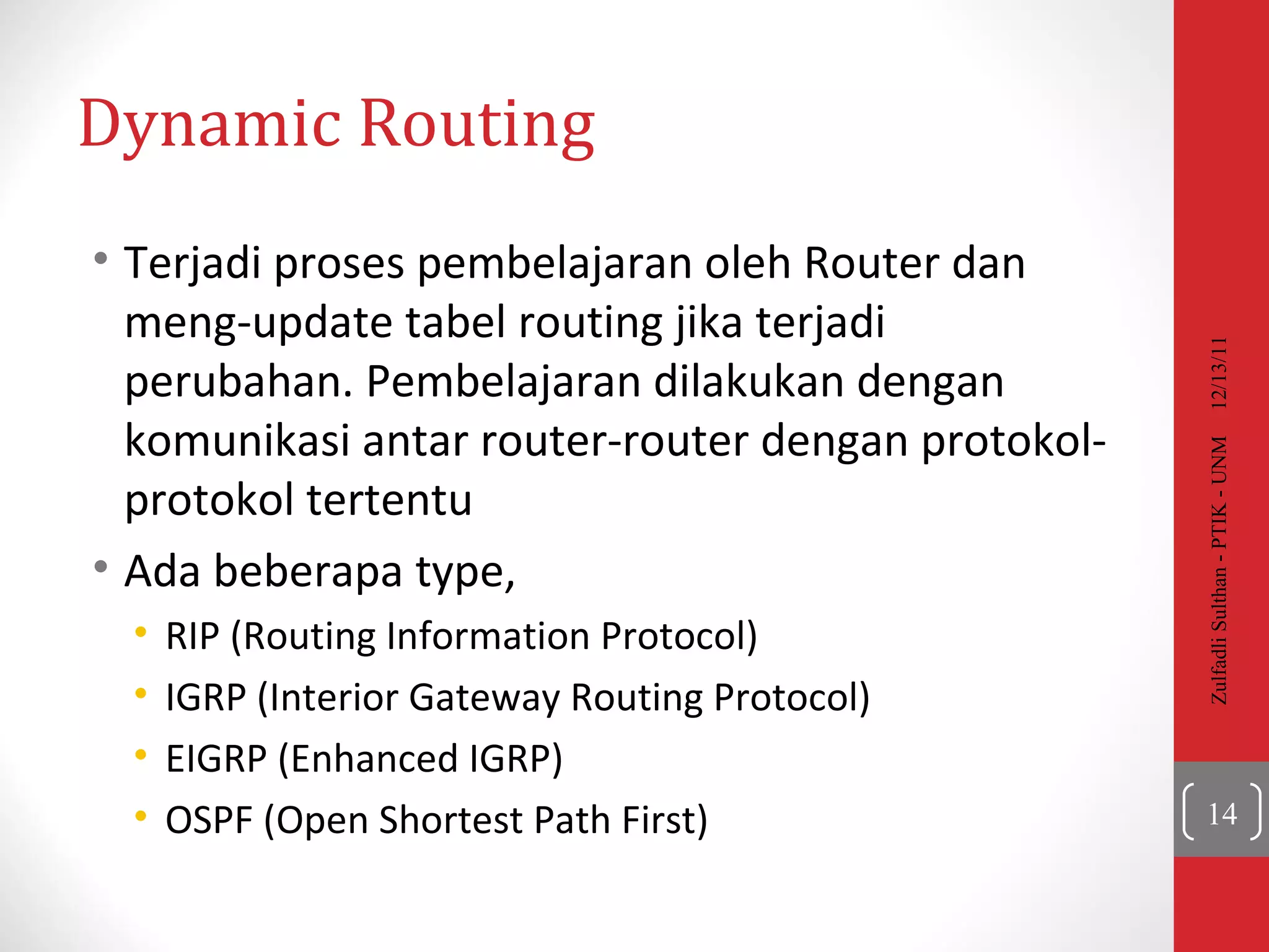 Pertemuan 11 ip routing | PPT