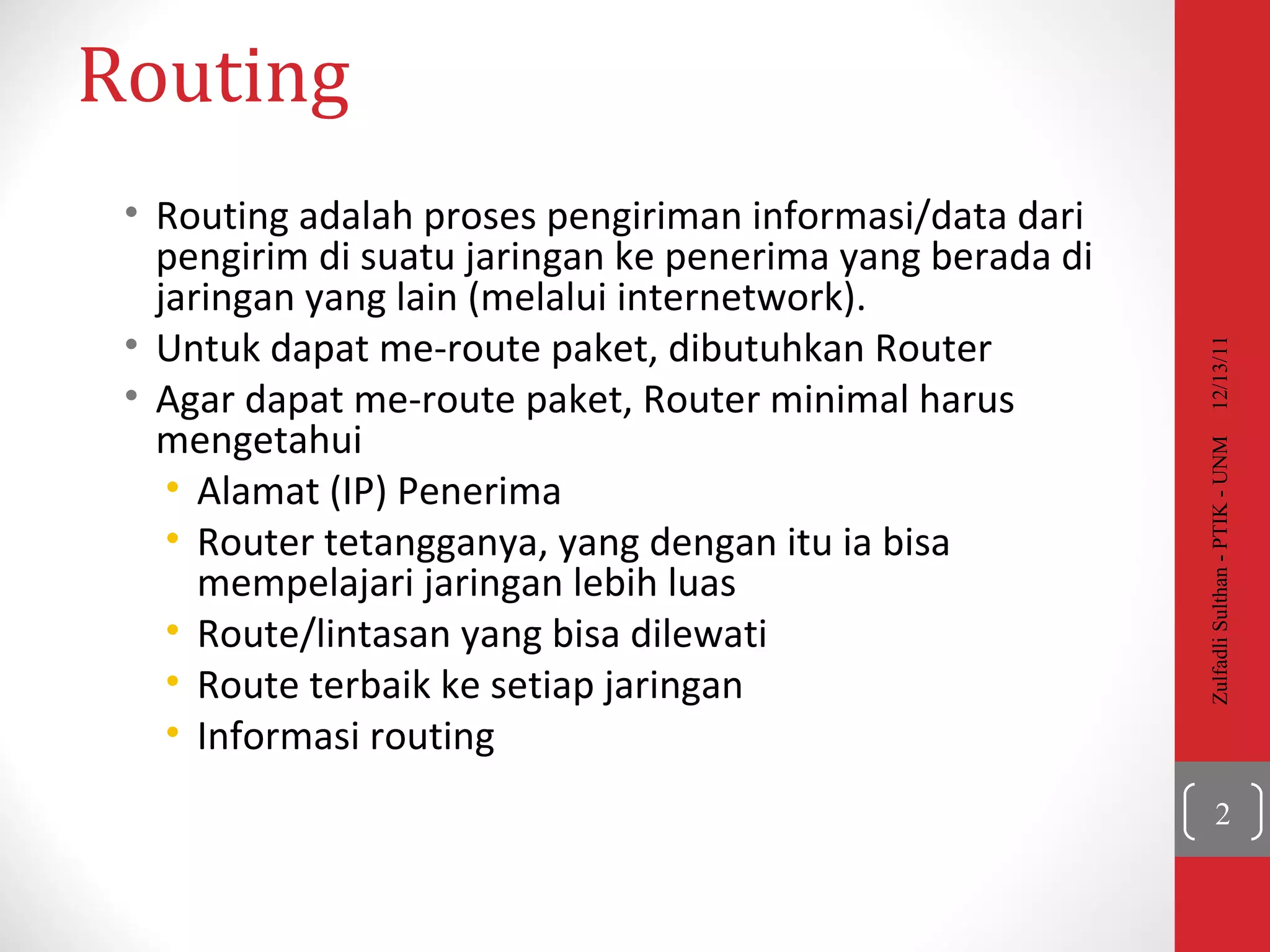 Pertemuan 11 ip routing | PPT