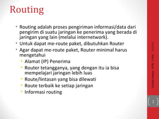 Pertemuan 11 ip routing | PPT