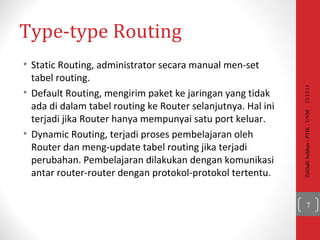 Pertemuan 11 ip routing | PPT