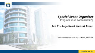 PERTEMUAN 11 - (Legalitas & Kontrak Event).pptx