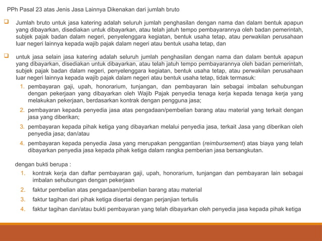 Overview Perpajakan - PPh Pasal 23. pptx | PPTX