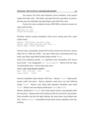 Pertemuan11 unix system call dan manajemen memory | PDF