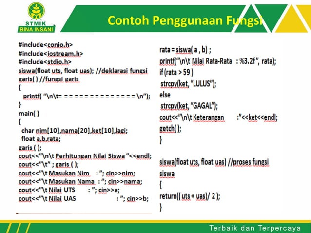 Pertemuan 11 Fungsi (Function) | PPT