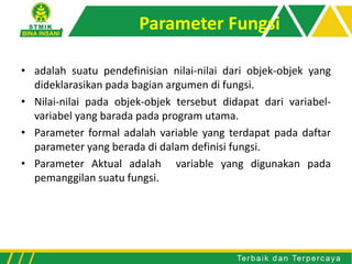 Pertemuan 11 Fungsi (Function) | PPT
