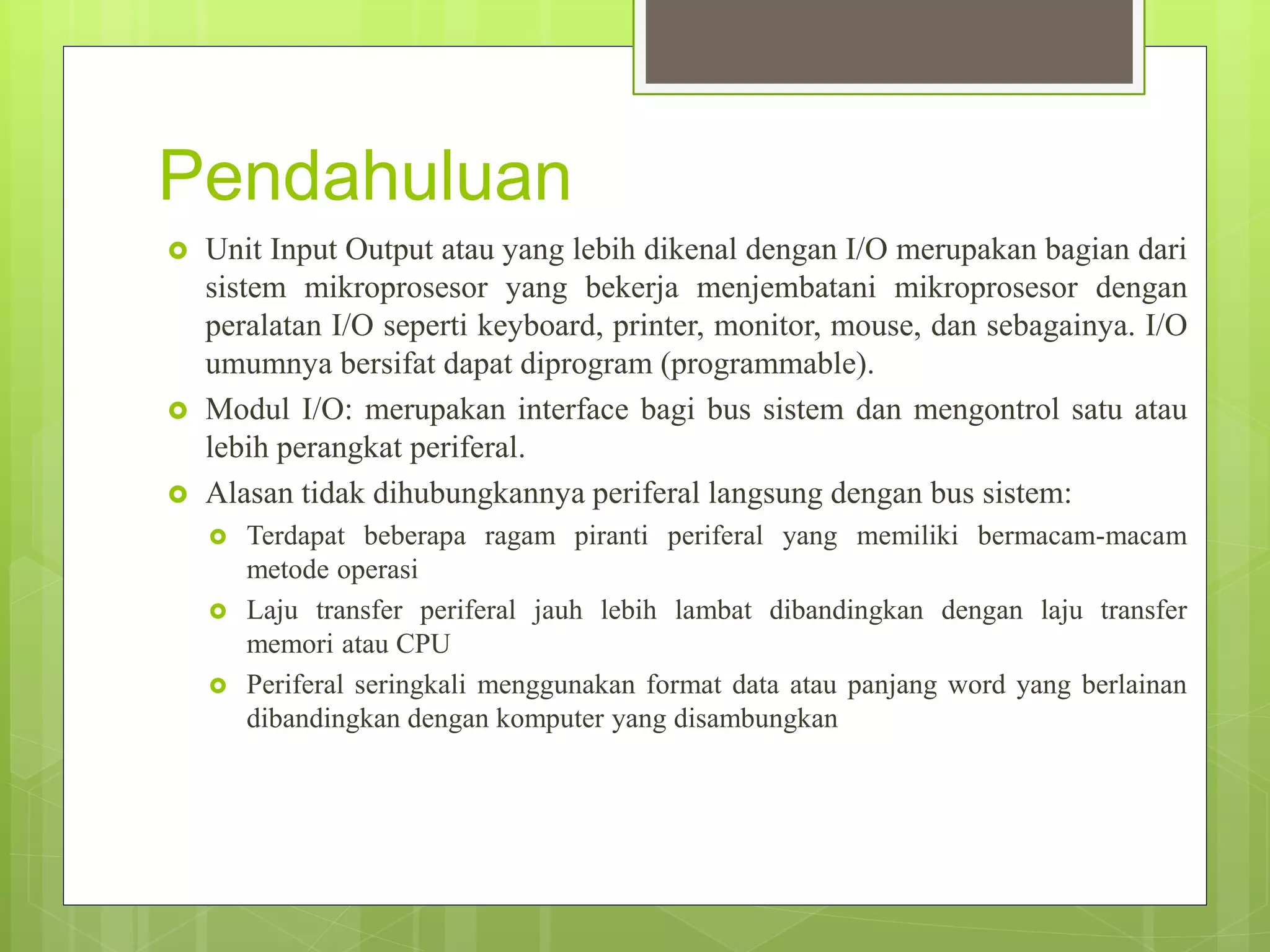 Pertemuan 11 input output | PPTX