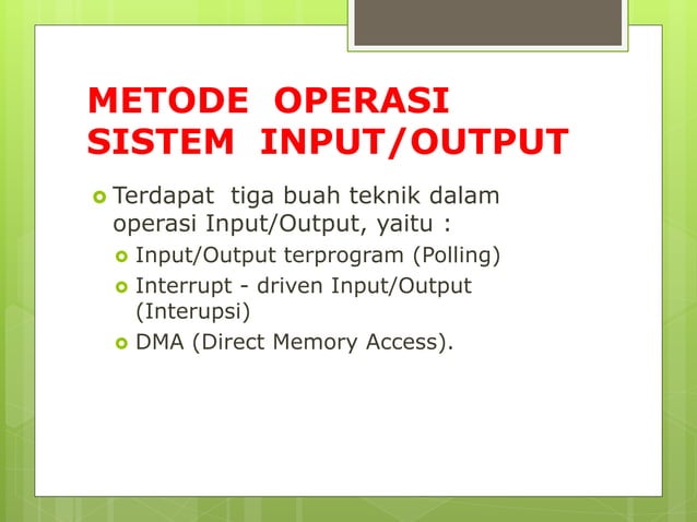 Pertemuan 11 input output | PPTX