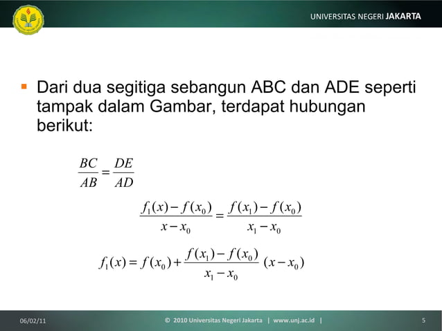 Komputasi fisika (11) interpolasi polinomial | PPT
