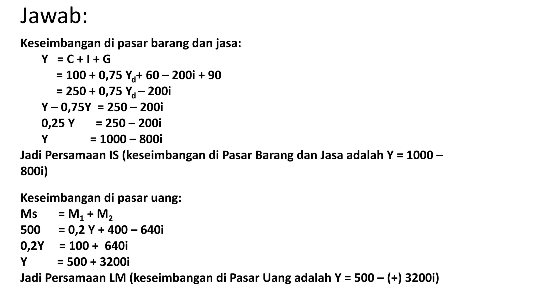 Pasar Barang dan Pasar Uang oleh darwin hartono | PPT