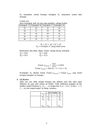 Makalah uji normalitas dan homogenitas | DOCX