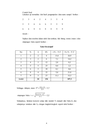 Pertemuan 11 (uji normalitas dan homogenitas) | PDF