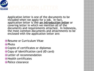 Pertemuan 12-13 HOW TO WRITE APPLICATION LETTER AND CV.pptx