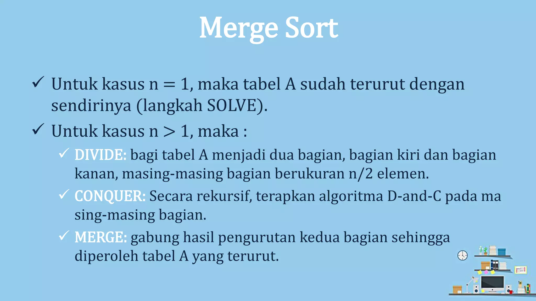 Algoritma Divide and Conquer (Sorting & Searching) | PPTX