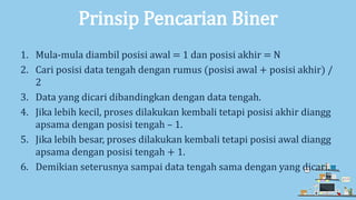 Algoritma Divide and Conquer (Sorting & Searching) | PPT