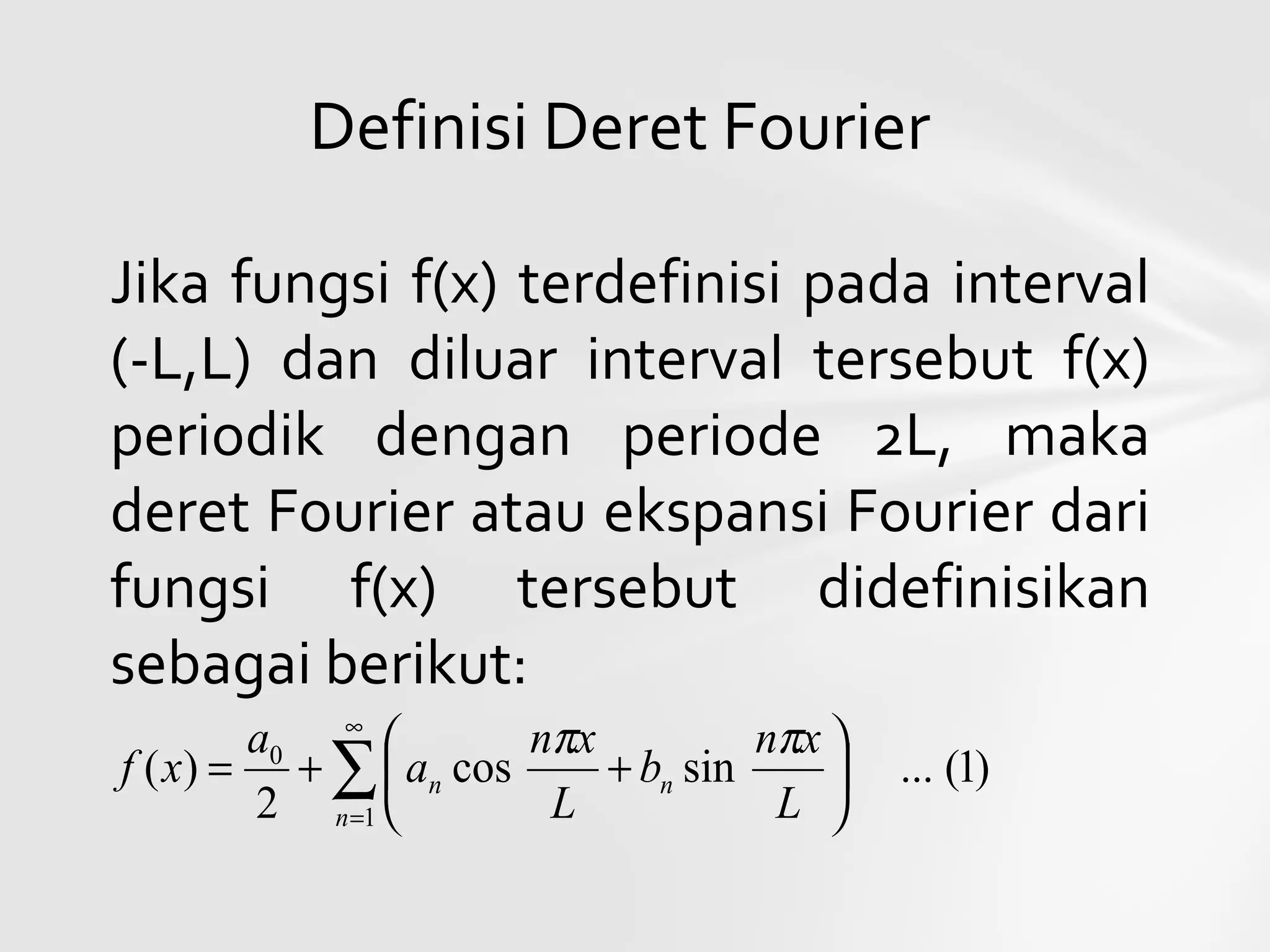 Pertemuan 12 deret fourier | PPT