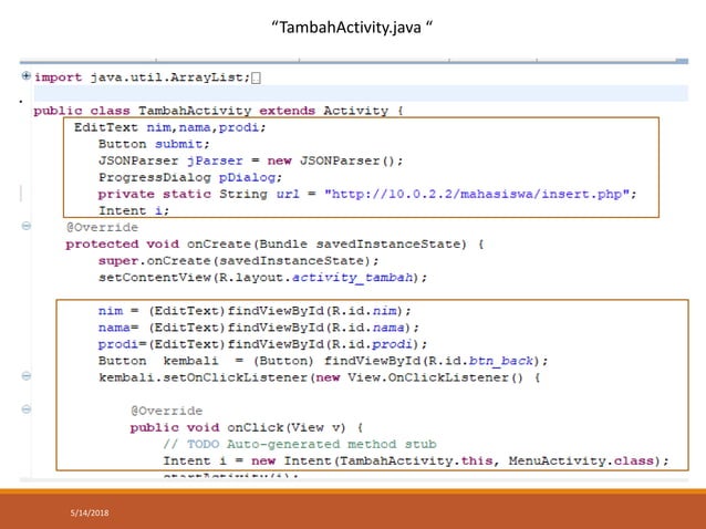 Pertemuan 12 splash screen,+ create database | PPT