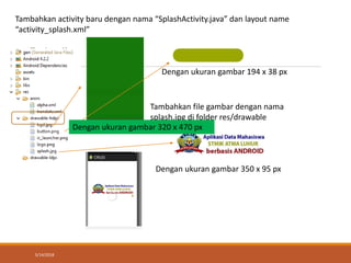 Pertemuan 12 splash screen,+ create database | PPT