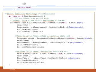Pertemuan 12 splash screen,+ create database | PPT