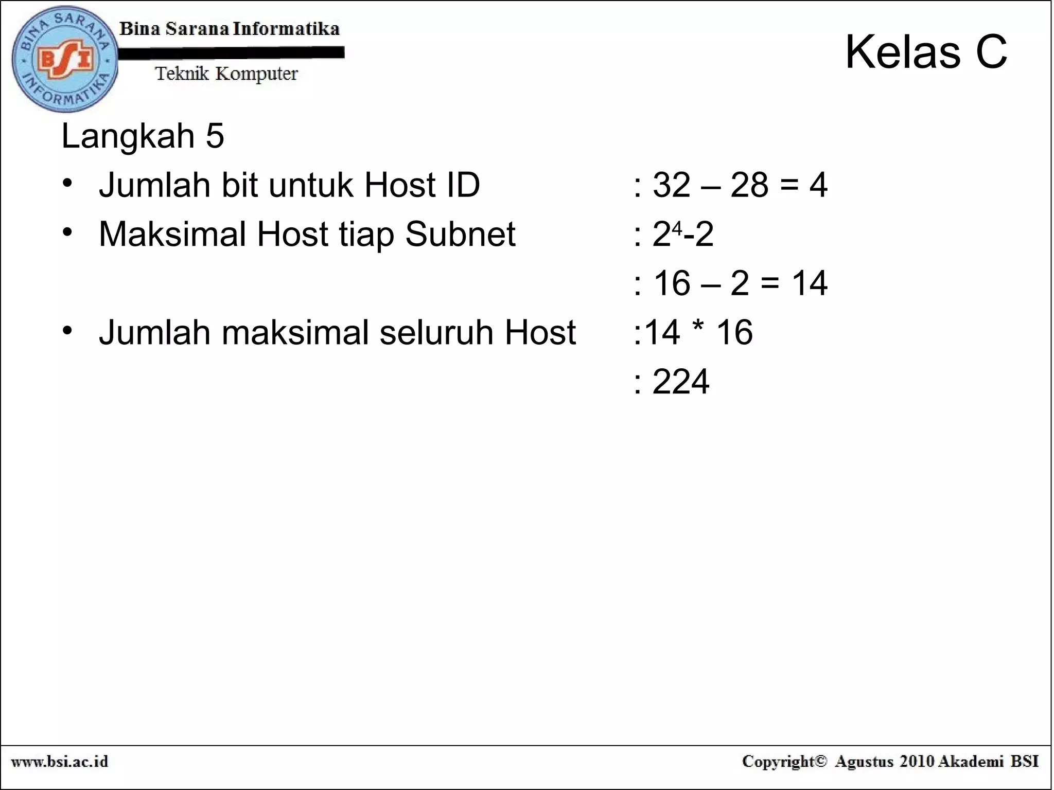 Pertemuan 12 subnetting cara cepat | PPT