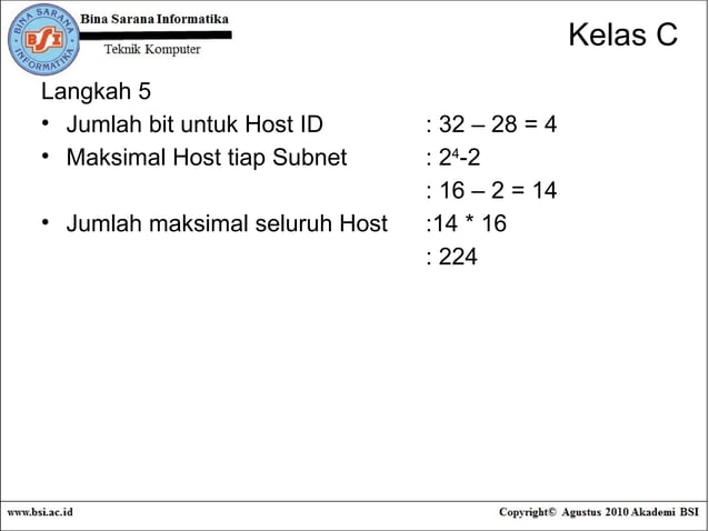 Pertemuan 12 Subnetting Cara Cepat Ppt