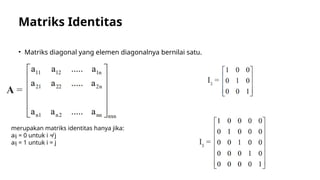 Analisis Numerik berbagai perhitungan Matriks | PPTX