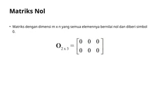 Analisis Numerik berbagai perhitungan Matriks | PPTX