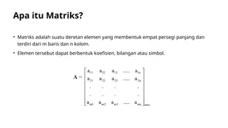 Analisis Numerik berbagai perhitungan Matriks | PPTX