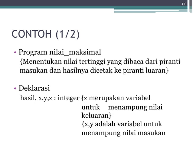 Pertemuan 12 dasar dasar pemograman | PPT