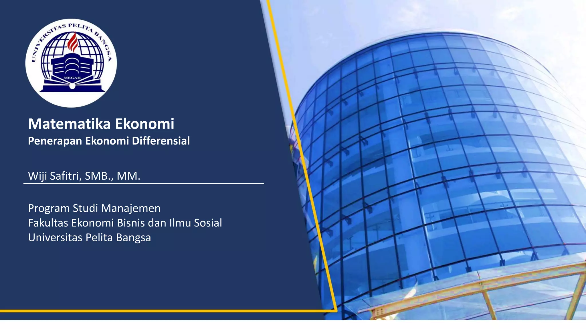 Pertemuan 12 differensial penerapan dalam bidang ekonomi | PDF