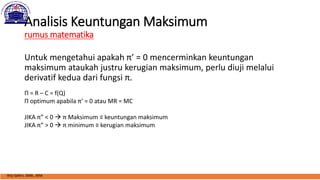 Pertemuan 12 differensial penerapan dalam bidang ekonomi | PDF
