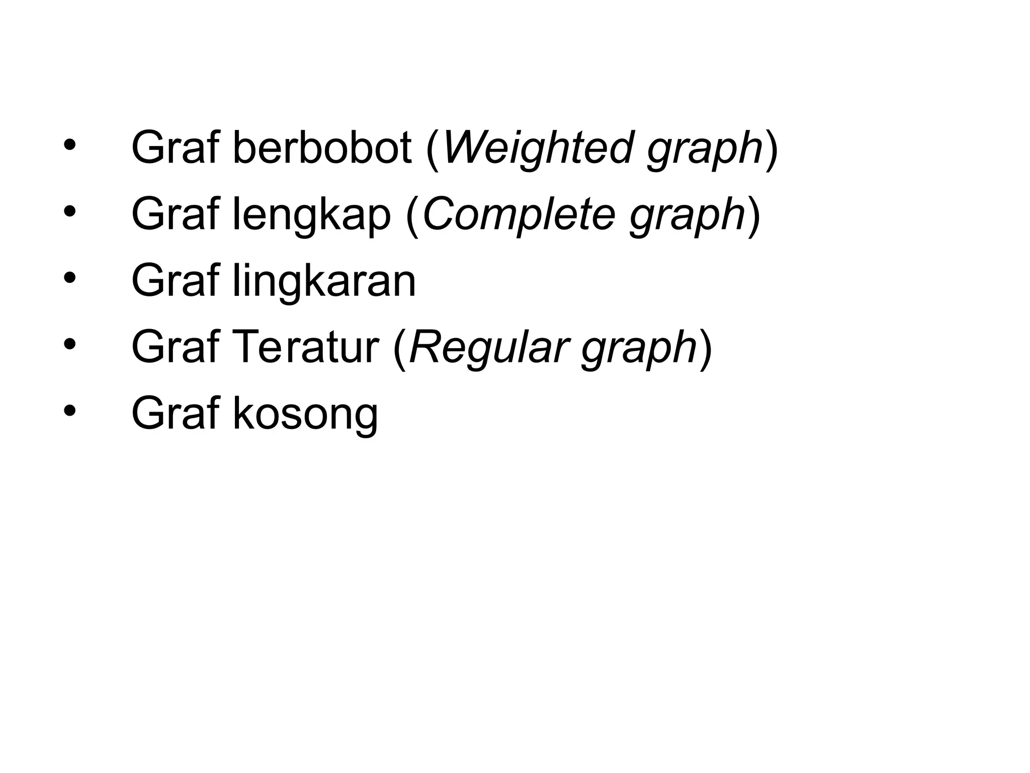 Graf adalah diagram yang digunakan untuk menggambarkan berbagai ...