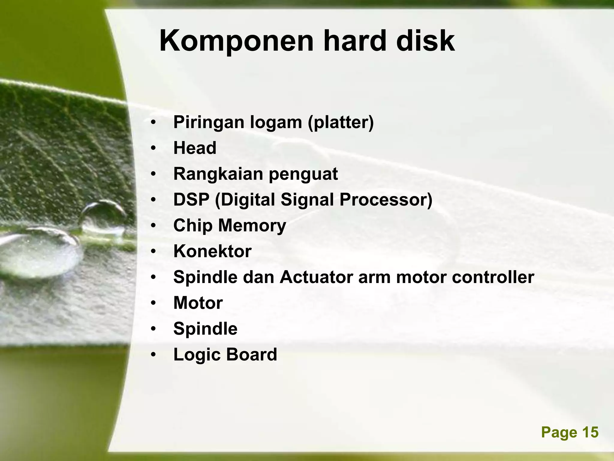Pertemuan 12 harddisk | PPTX