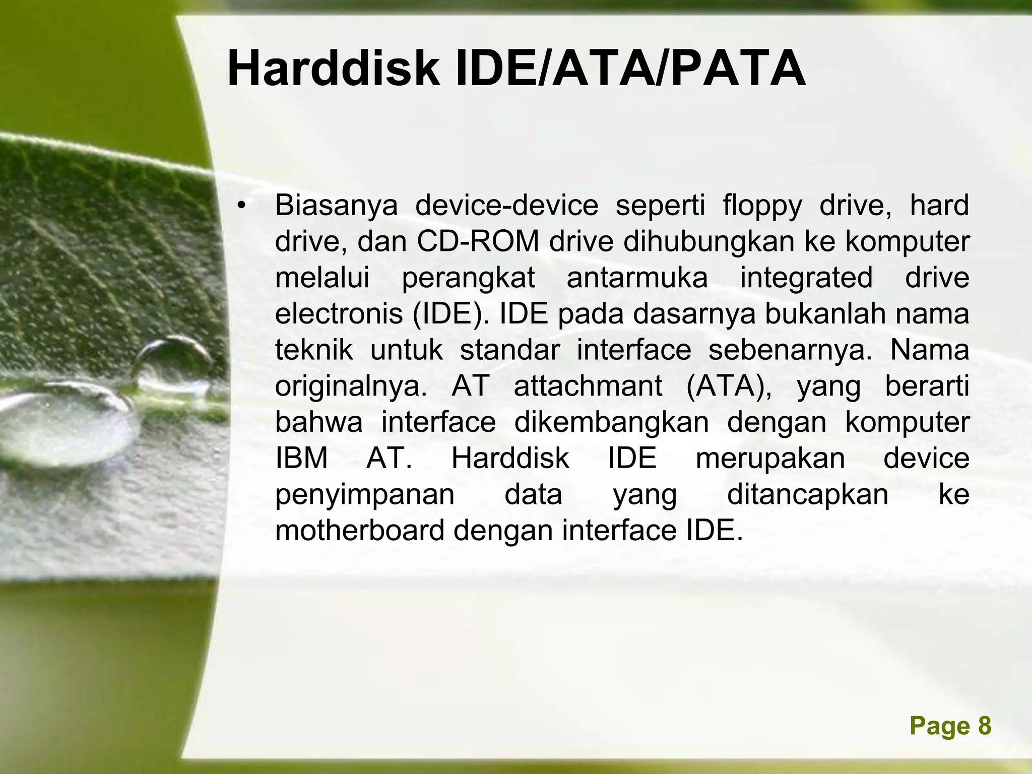 Pertemuan 12 harddisk | PPTX