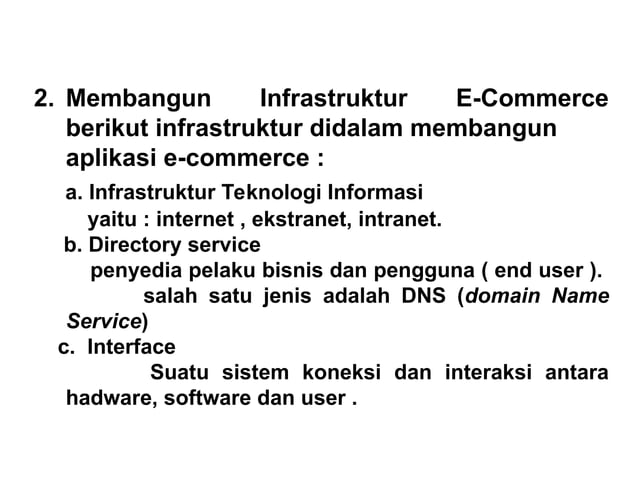 Membangun Aplikasi dan Infrastruktur E-Commerce | PPT