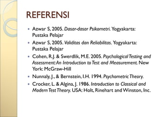 Pertemuan 1 & 2 Psikometri | PDF