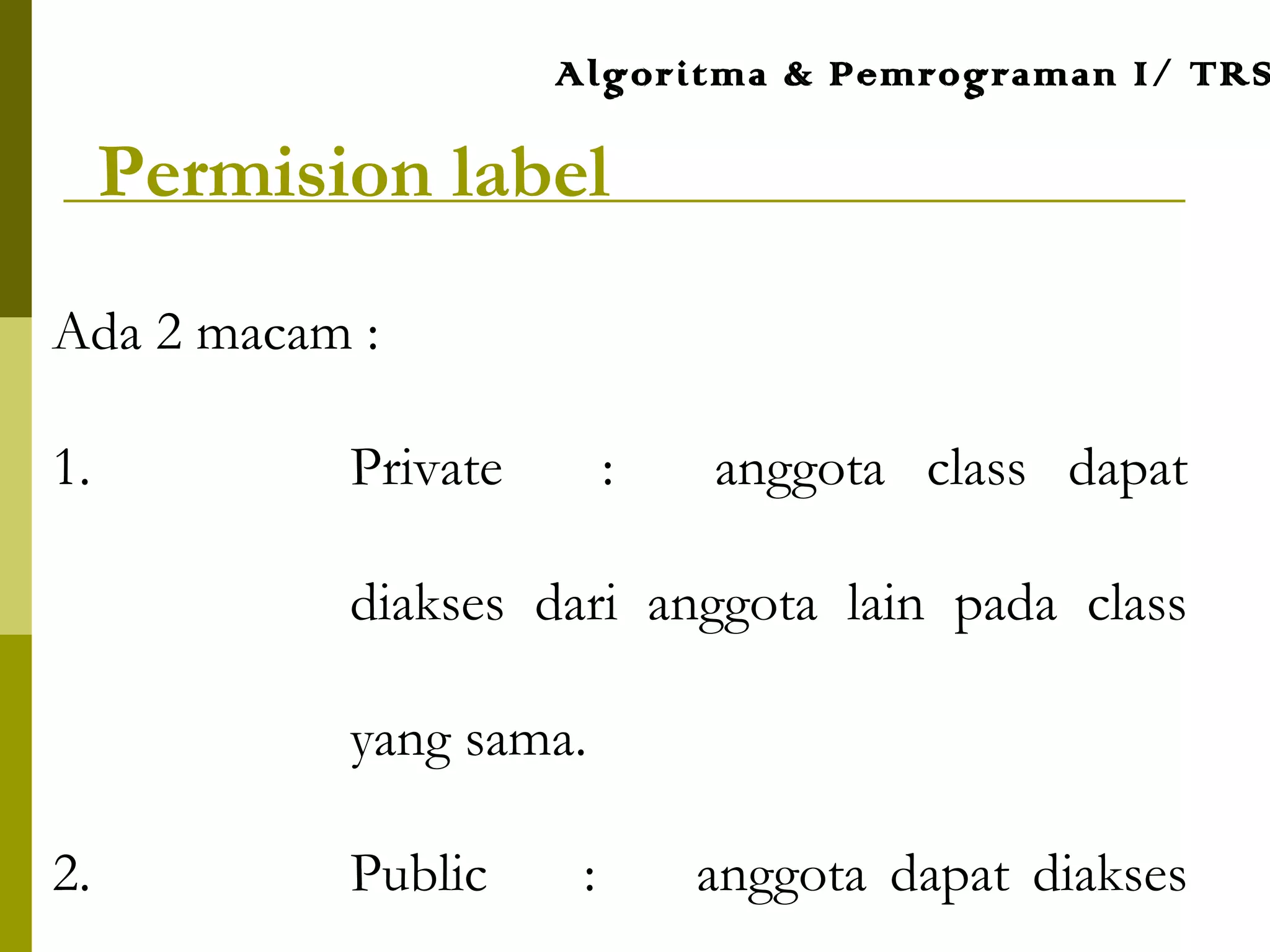 Pertemuan 13 : Algoritma & Pemrograman | PPT