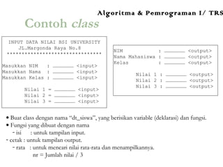Pertemuan 13 : Algoritma & Pemrograman | PPT
