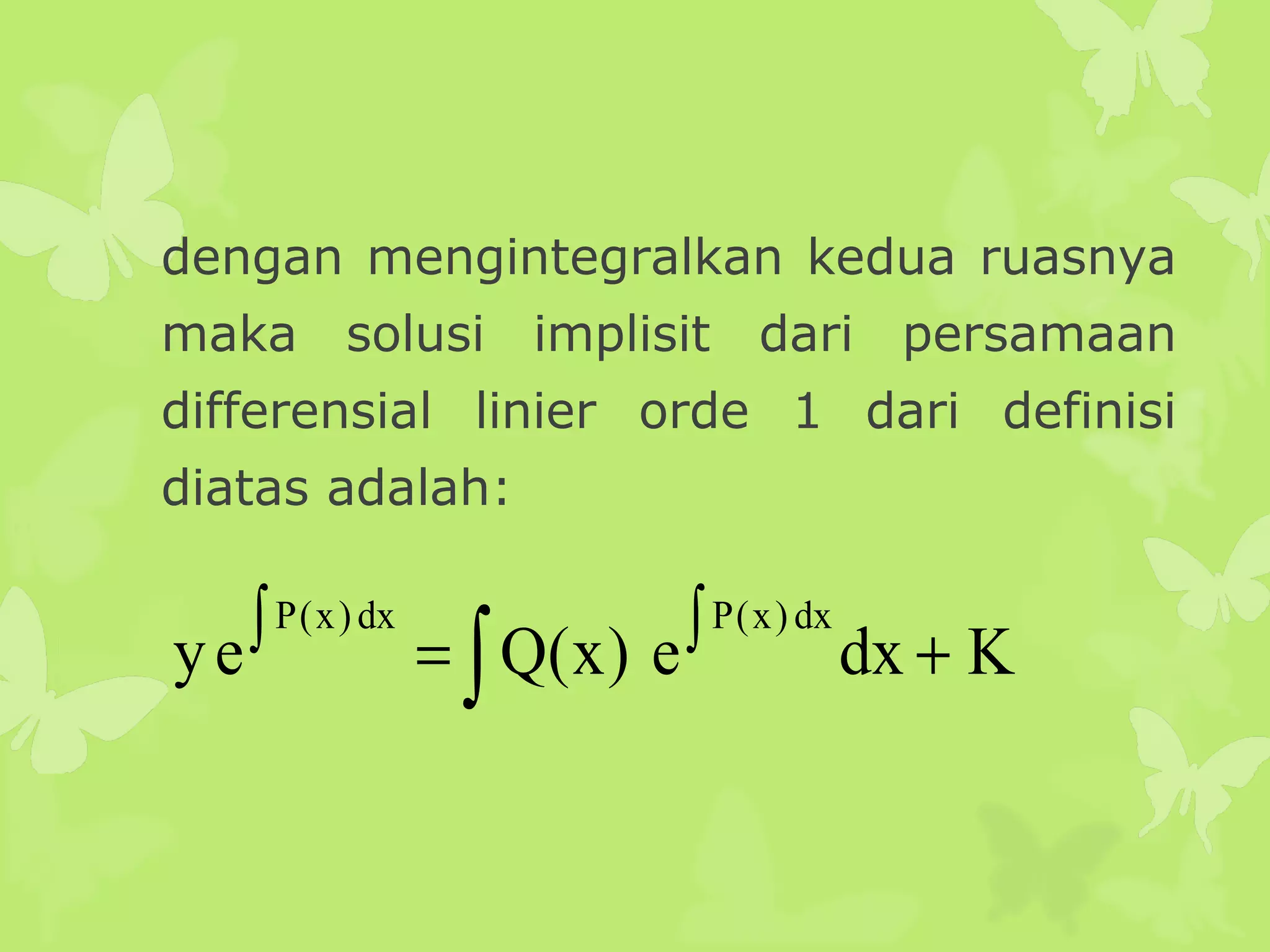 persamaan differensial | PPT