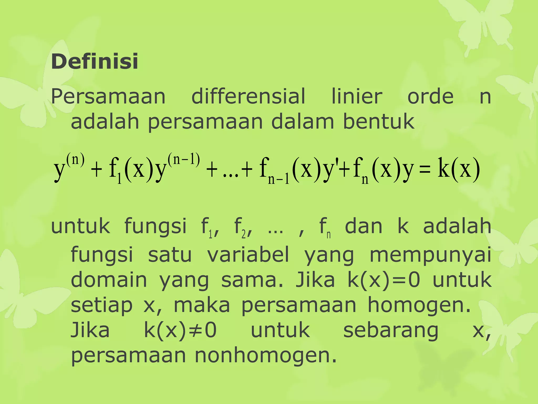 persamaan differensial | PPT