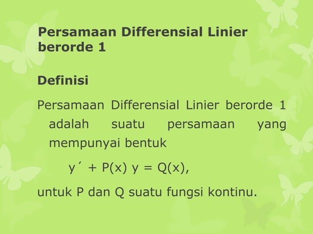 persamaan differensial | PPT