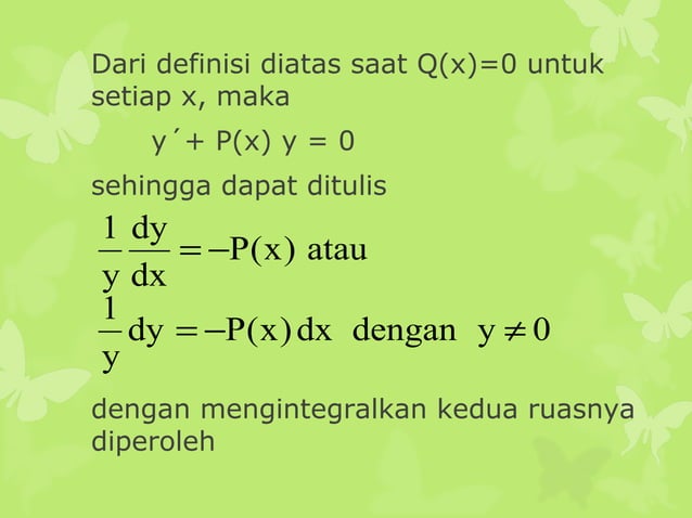 persamaan differensial | PPT