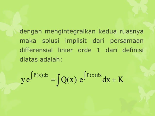 persamaan differensial | PPT
