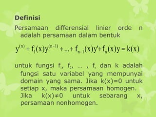 persamaan differensial | PPT