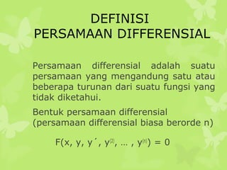 persamaan differensial | PPT